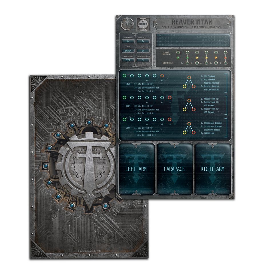 Adeptus Titanicus - Reaver battle titan command terminal pack – Alpha ...