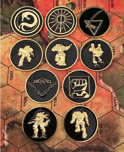 BattleTech : challenge coin (30 options) – Alpha Omega Hobby