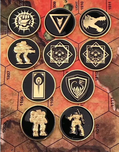 BattleTech : challenge coin (30 options) – Alpha Omega Hobby