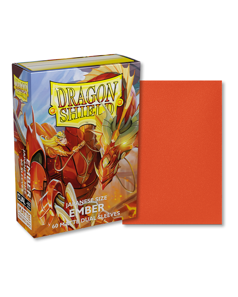 Dragon Shield: Ember - Dual Matte Sleeves (60 count Japanese size ...
